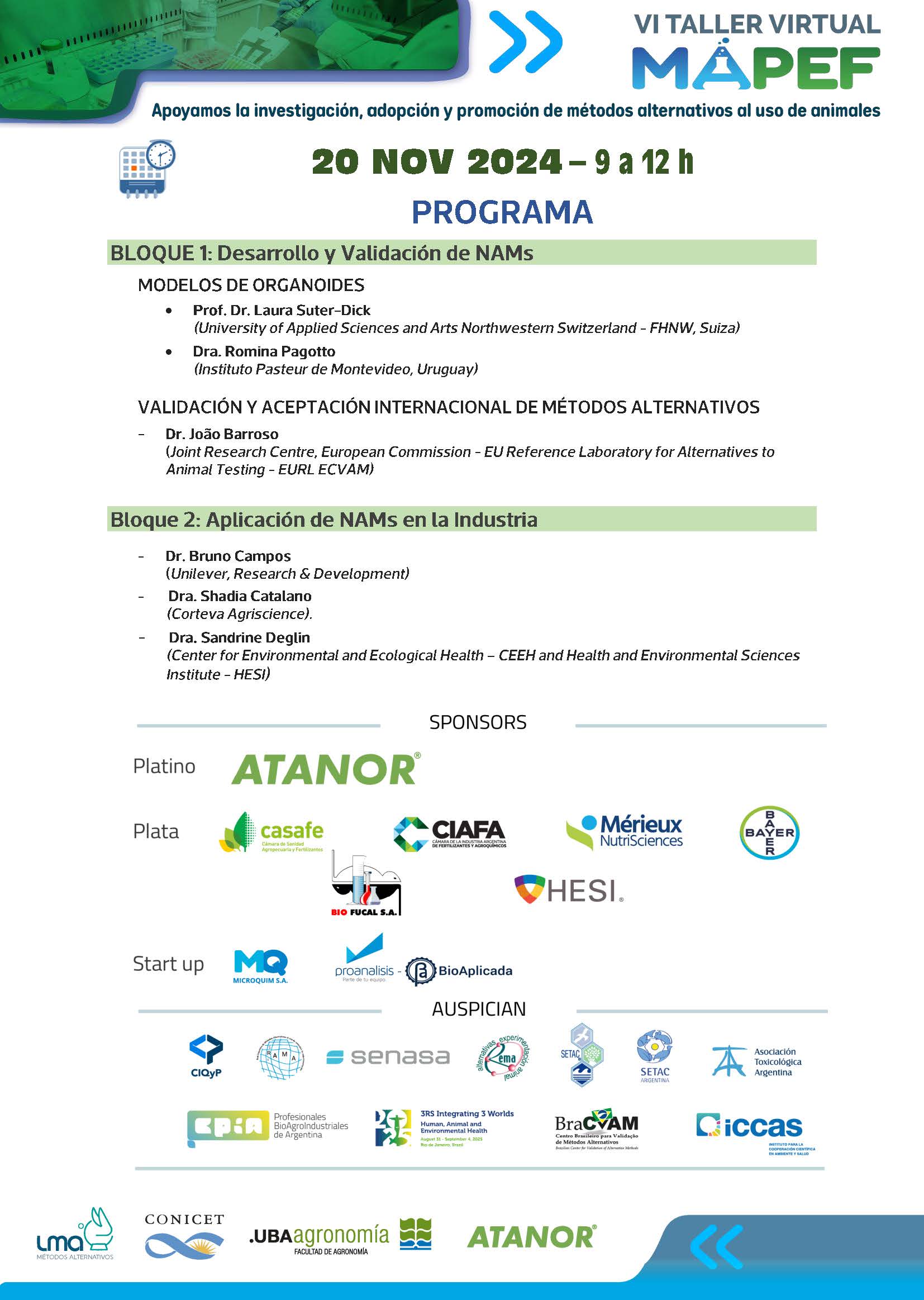 Evento Online: VI Taller Virtual MAPEF | Agroconsultas Online
